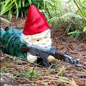 Other | 2nd Amendmentmilitary Miniature Lying Down Garden Gnome | Poshmark